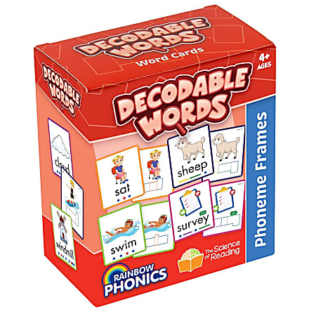 Junior Learning Rainbow Phonics Decodable Word Cards - Office Depot