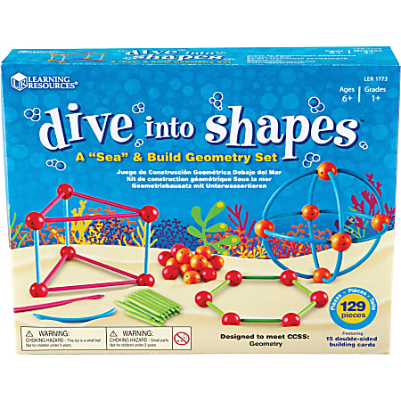 Learning Resources Dive Shapes SeaBuild Geometry Set 1 Set - Office Depot