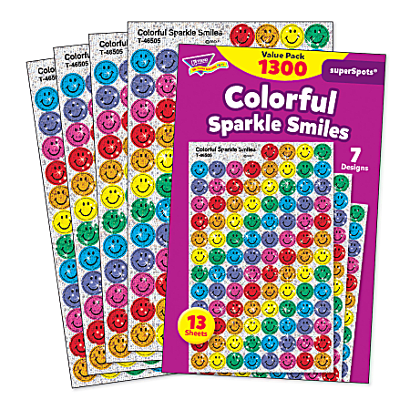Trend SuperSpots Stickers Colorful Sparkle Smiles 1300 Stickers Per ...