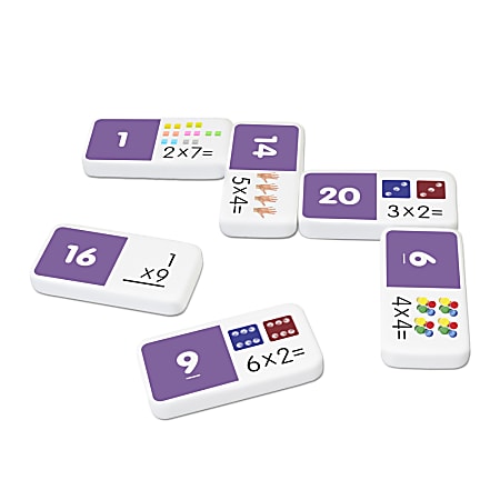 Junior Learning Match And Learn Multiplication Dominoes Purple Grades 2 ...