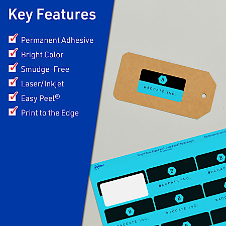 Avery Print To The Edge Labels With Sure Feed Technology And Easy Peel ...