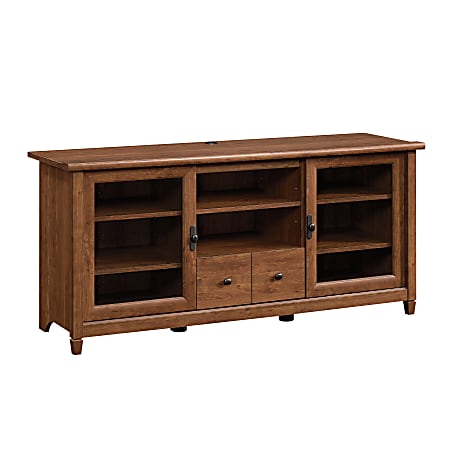 Sauder Edge Water Entertainment Credenza For 55 TVs 26 78 H x 58 78 W x 18 D Auburn Cherry Office Depot