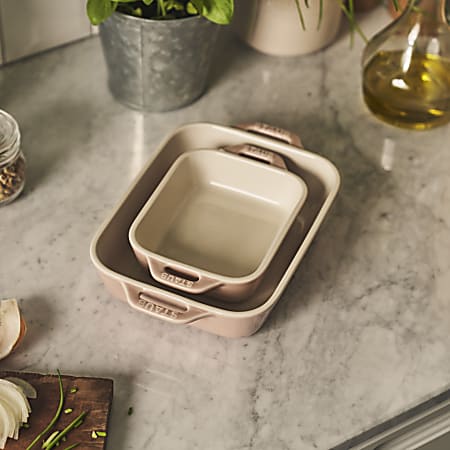 Staub 2 Piece Baking Dish Set Macaron Pastel Pink - Office Depot