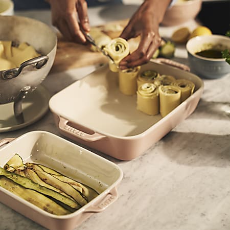 Staub 2 Piece Baking Dish Set Macaron Pastel Pink - Office Depot
