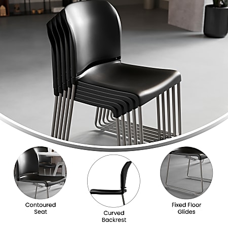 Flash Furniture HERCULES Series Full Back Contoured Stacking Chair With ...
