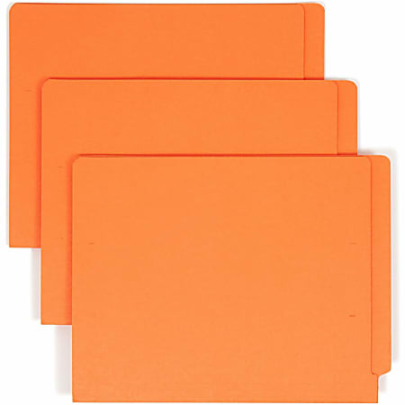Smead Color End Tab Folders Straight Cut Letter Size Orange Box Of 100 ...