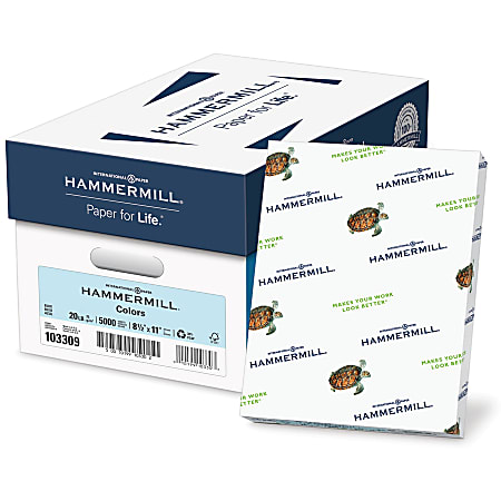 Hammermill Multi Use Color Copy Paper 10 Reams Blue Letter 8.5 x 11 ...