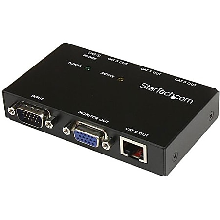 StarTech.com 4 Port VGA Over CAT5 Video Extender 450ft 150m 1 x 1 VGA ...