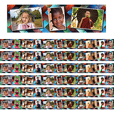 Edupress Layered Borders Multicultural Kids Postcards Photo 12 Borders ...