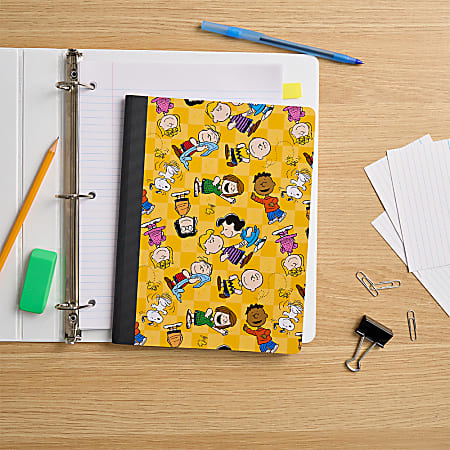 Peanuts Licensed Wide Ruled Composition Notebook 9.5 x 7.25 100 Sheets ...