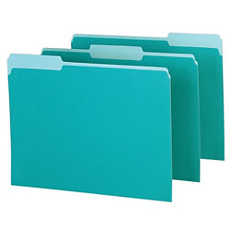Pendaflex Color Interior File Folders 13 Cut Letter Size Aqua Pack Of ...
