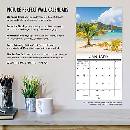 2025 Willow Creek Press Inspirational Art Monthly Wall Calendar 12 x 12 ...