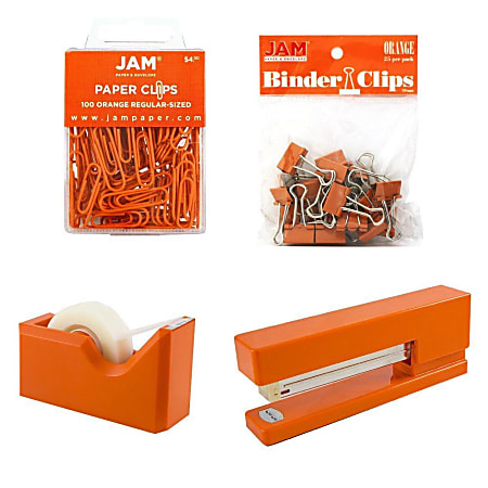 JAM Paper 5 Piece Office Starter Kit Orange - Office Depot