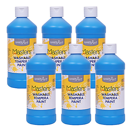 Handy Art Little Masters Washable Paints 16 Oz Light Blue Pack Of 6 ...