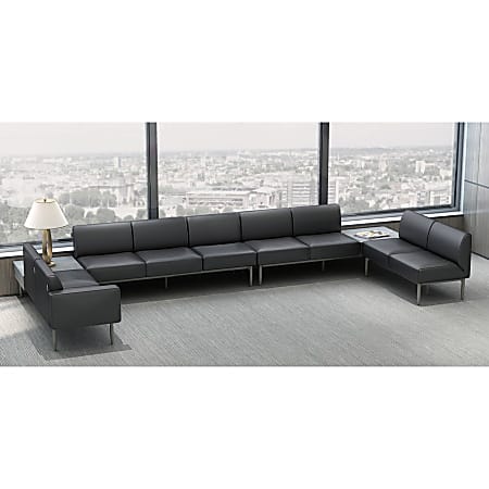 Lorell Contemporary Reception Collection Single Seat Sofa 19.6 H x 25.5 ...