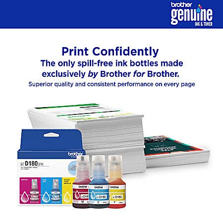 Brother BTD180BK Black High Yield Ink Bottle - Office Depot