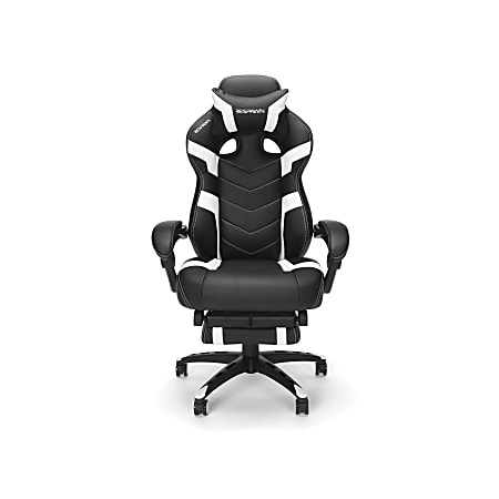 Respawn 110 Pro Ergonomic Bonded Leather Computer Gaming Chair White Office Depot