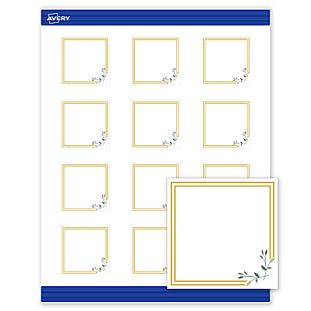 Avery Printable Cards With Sure Feed Technology 2 x 2 Matte White With ...