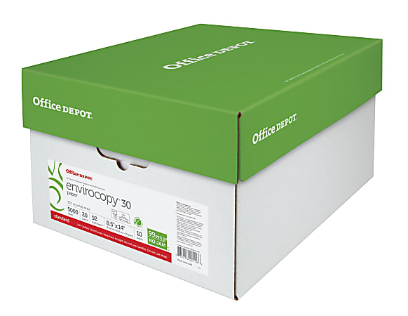 Office Depot EnviroCopy Copy Paper 10 Reams White Legal 8.5 x 14 5000 ...
