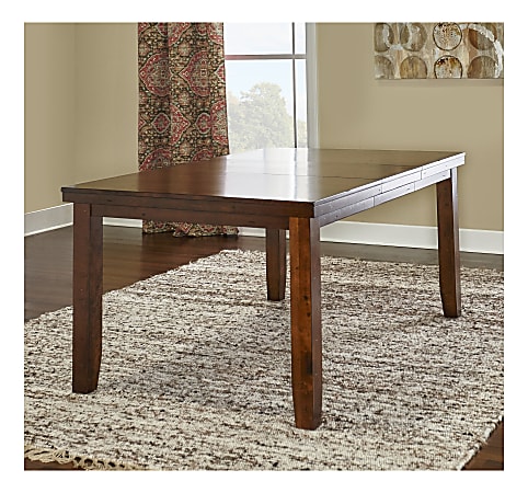 Powell Reso Dining Table 30 H x 66 W x 42 D Rustic Walnut - Office Depot