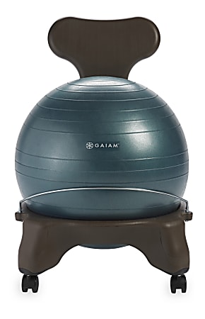 Gaiam Classic Balance Ball Chair Forest Green - Office Depot