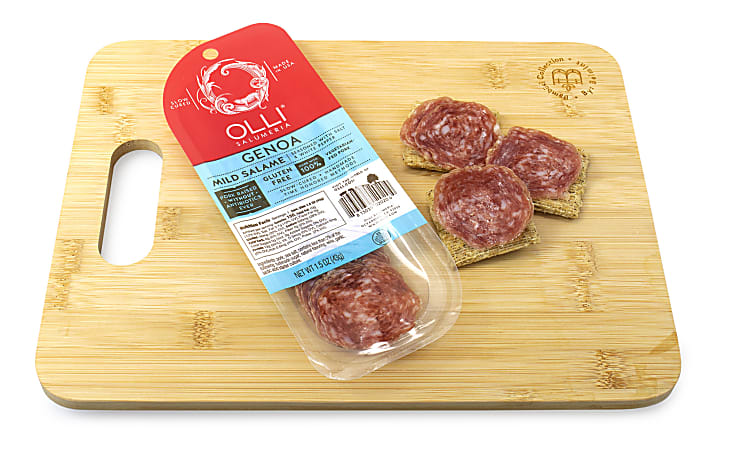 Olli Salumeria Genoa Mild Salami Snacks Box Of 8 Snack Packs - Office Depot