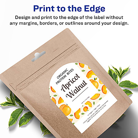Avery Easy Peel Print To The Edge Permanent Textured Arched Labels ...