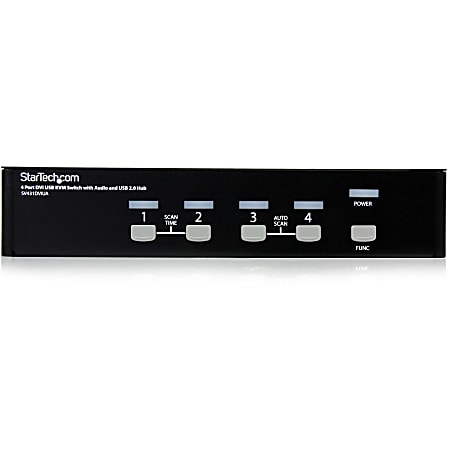 StarTech.com 4 Port KVM Switch for DVI Computers 1U Rack Mount KVM ...