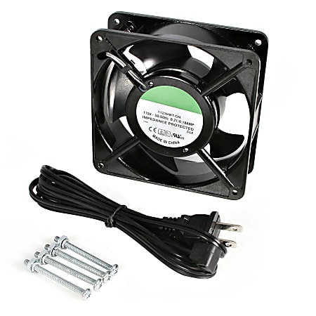 StarTech.com 120mm Axial Rack Muffin Fan for Server Cabinet 115V AC ...