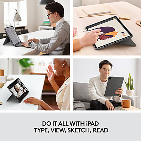 Logitech Combo Touch KeyboardCover Case for 12.9 Apple Logitech iPad ...