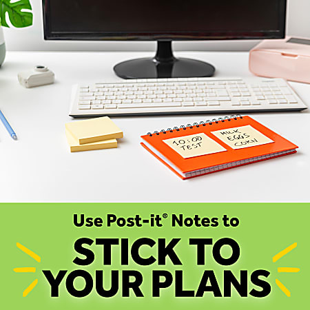 Post it Greener Notes 12 Pads 1 38 in x 1 78 in 100percent Recycled ...