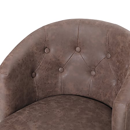 ALPHA HOME Adjustable Swivel PU Leather Round Bar Stool With Back ...