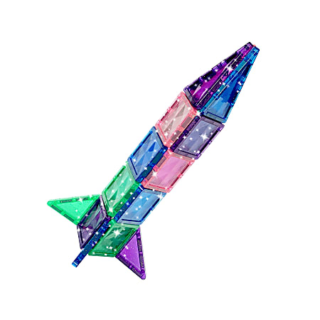 CreateOn Crayola Magnetic Tiles Glitter PIP Set Of 24 Pieces - Office Depot