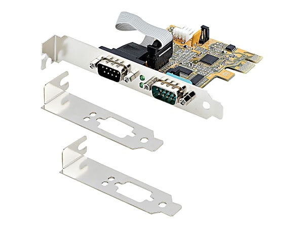 StarTech.com 2 Port PCI Express Serial Card Dual Port PCIe to RS232 DB9 Serial Interface Card ...