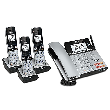 AT T TL86103 2 Line DECT 6.0 Expandable CordedCordless Phone System ...