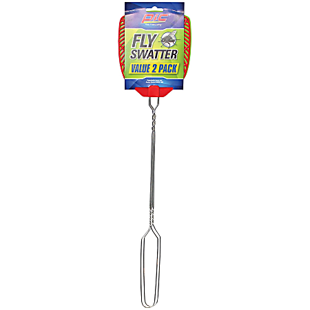PIC Wire Handle Fly Swatters Assorted Colors Pack Of 2 Swatters ...