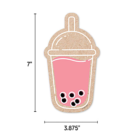 Creative Teaching Press Designer Cut Outs 6 Krafty Pop Boba Cups 36 Cut ...