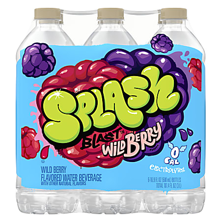 Splash Refresher Wild Berry Flavor Water Beverage 16.9 FL OZ Plastic ...