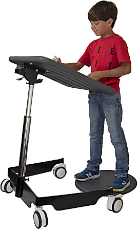 Kore Design Kids 30 W Sit Stand Mobile Student Desk Gray - Office Depot