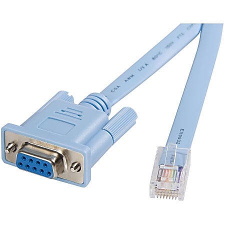 StarTech.com Cisco console router cable RJ45 m DB9 f 6 ft - Office Depot