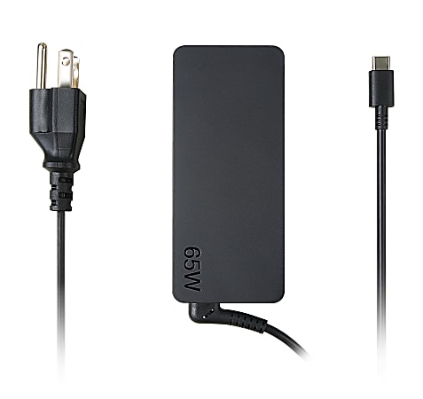 Lenovo USB Type C 65W AC Adapter 5.9 Black GX20P92530 Office Depot