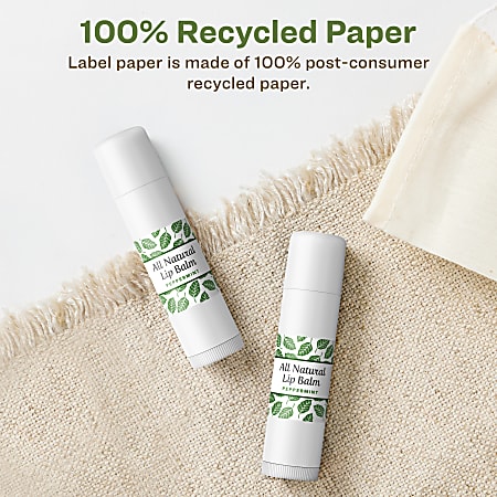Avery Recycled Paper Labels 94106 EWMP25 Square 1 12 x 1 12 White Pack ...
