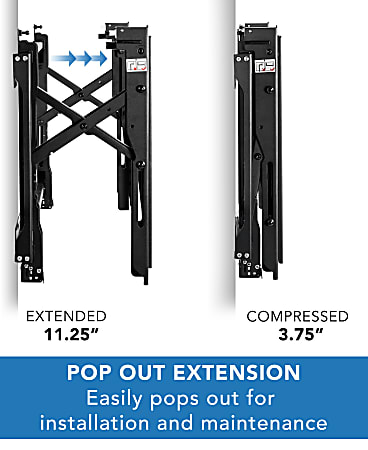 Mount It Pop Out Video Wall Mount For 32 70 TVs 10 34 H x 29 12 W x 5 ...