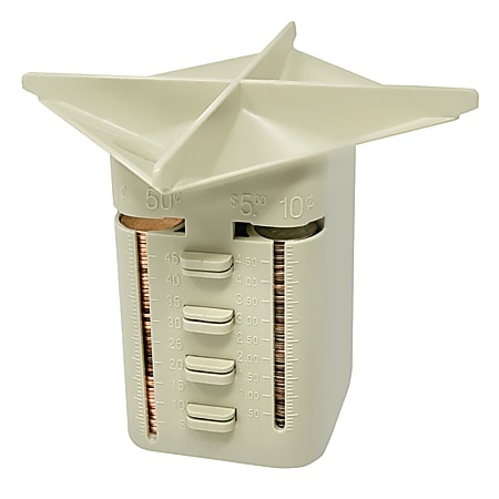 Nadex Manual Coin Sorting Tube Beige - Office Depot