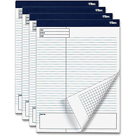 TOPS Docket Gold Premium Writing Pads 8 12 x 11 34 Wide Ruled 40 Sheets ...