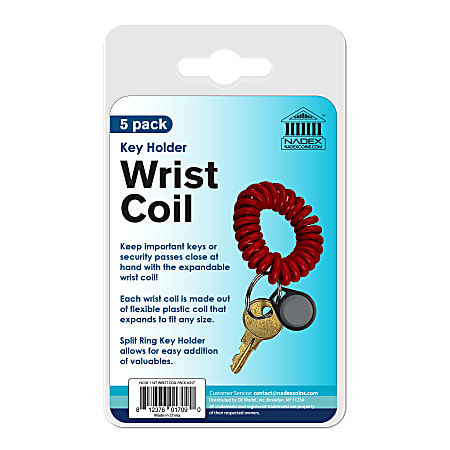 Nadex Wrist Coils Assorted Colors Pack Of 5 Coils - Office Depot