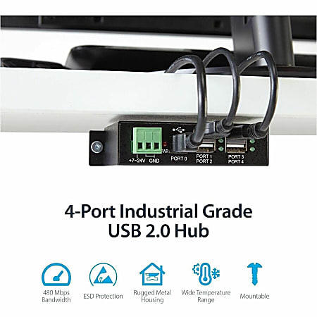 StarTech.com 4 Port USB 2.0 Hub Add four rugged external USB 2.0 ports ...