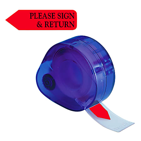 Redi Tag Preprinted Signature Flags In Dispenser PLEASE SIGN RETURN Red ...