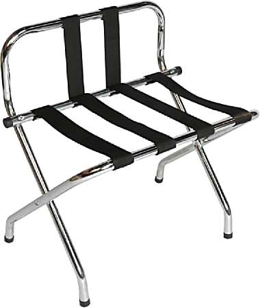 CSL High Back Metal Luggage Rack with Back Webbing 26 H x 24 W x 16 D ...