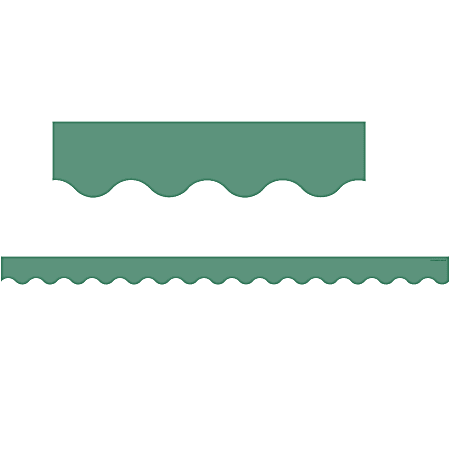Teacher Created Resources Scalloped Border Trim Eucalyptus Green 35 Per ...